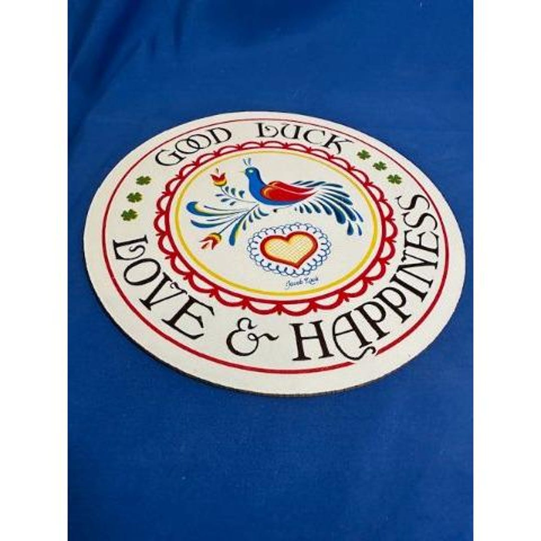 Jacob Zook Irish Hex Amish Folk Sign Barn Wall Hanging good Luck Love ...