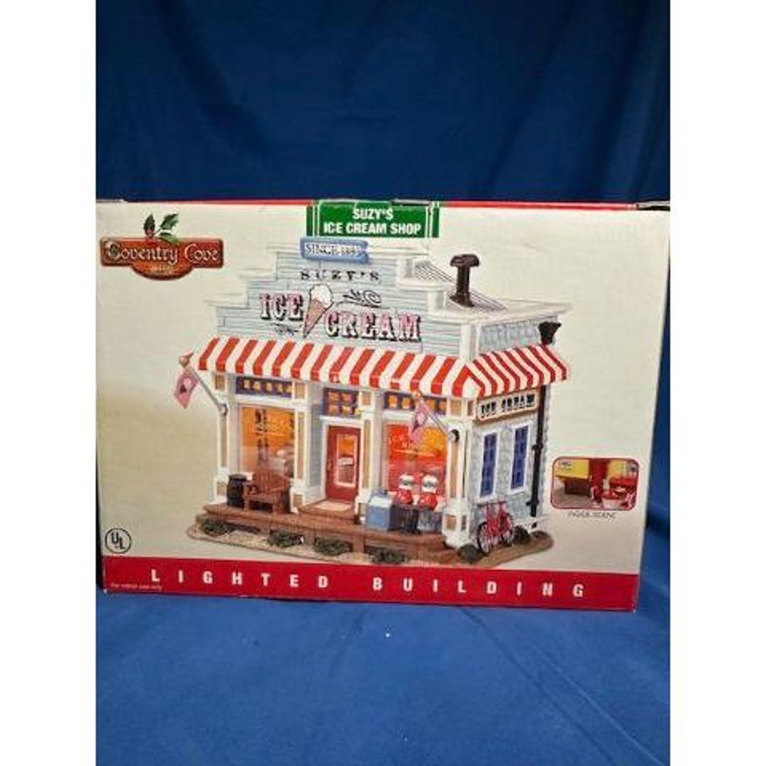 Suzy's Ice Cream Shop Lighted Building Lemax Cord in Original Box - Etsy