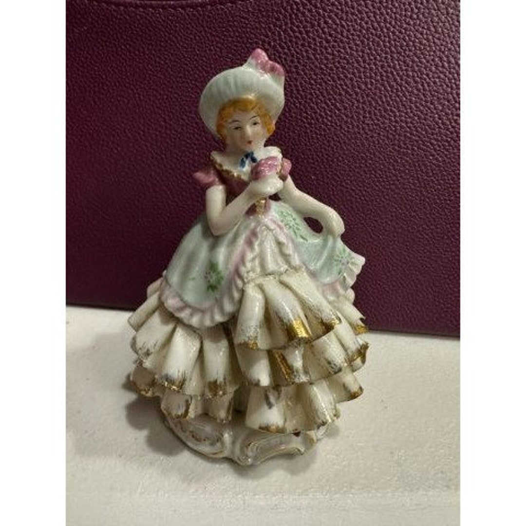 Vintage Lady Porcelain Figurine - Etsy