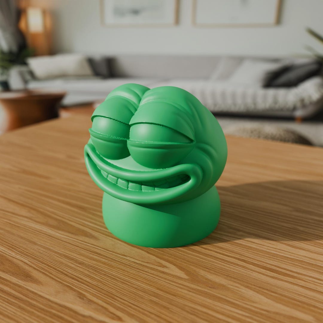 Frog Troll - 3D Printable Piggy Bank & Fantasy Decoration, MEME ...