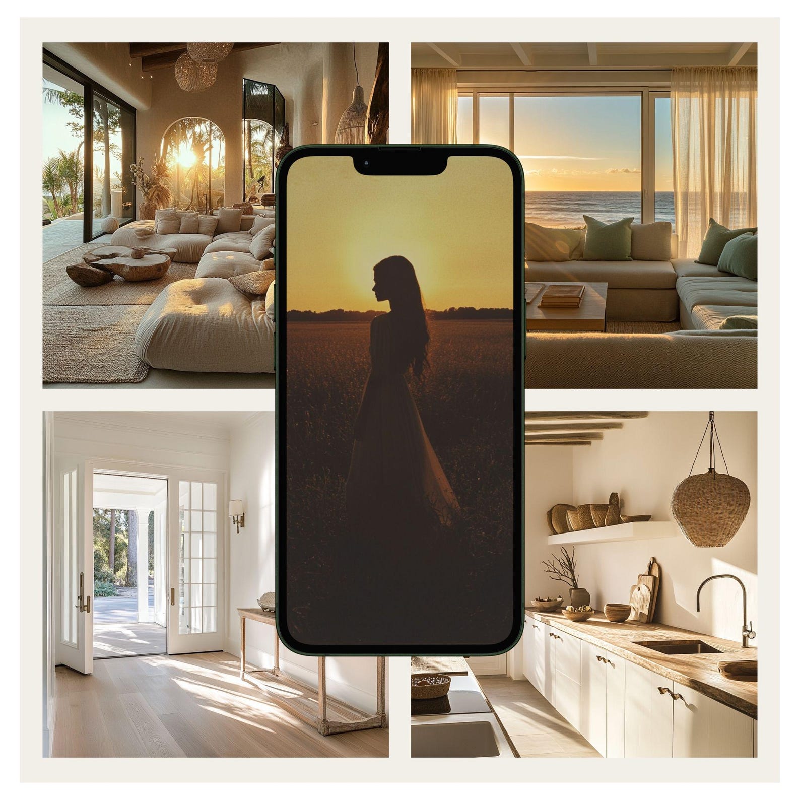 100 Golden Hour Stock Photo Bundle | Beach Sunset Aesthetic | Faceless ...