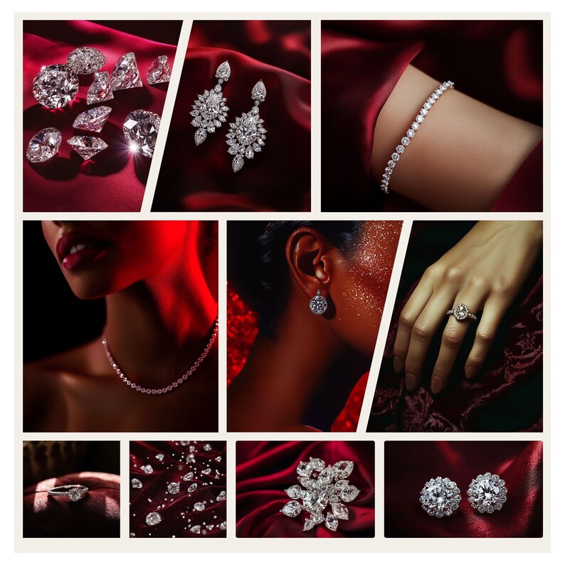 150 Luxury Fashion Aesthetic Diamonds Stock Photo Bundle for Faceless ...