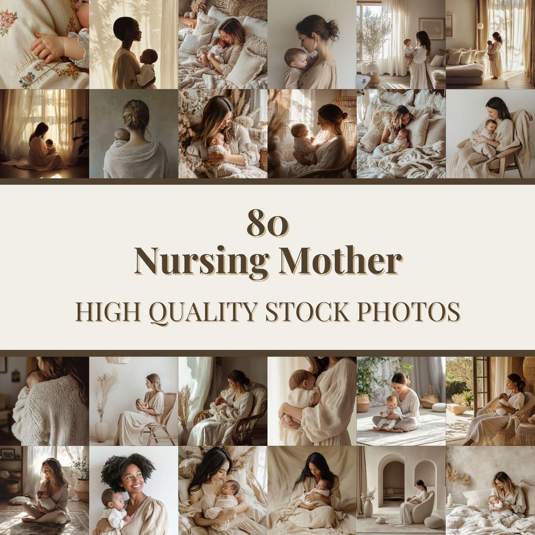 80 Nursing Mother Stock Photo Bundle | Breastfeeding Mom | Faceless ...