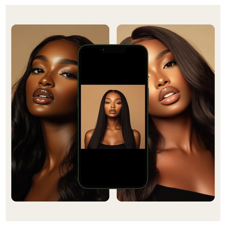 Melanin Beauty Luxury Hair Extensions Stock Photos High-quality ...