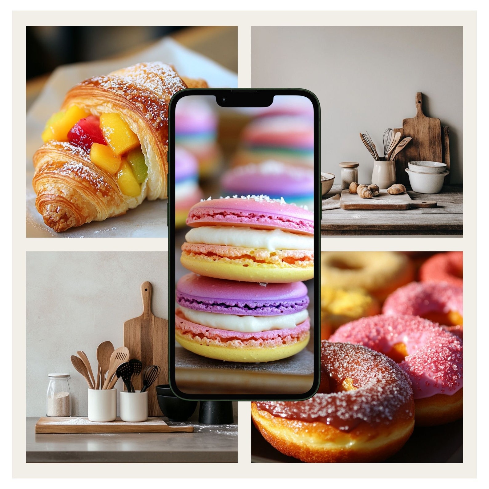 120 Baking Aesthetic Stock Photo Bundle | Pastry, Cookies, Cake, Bread ...