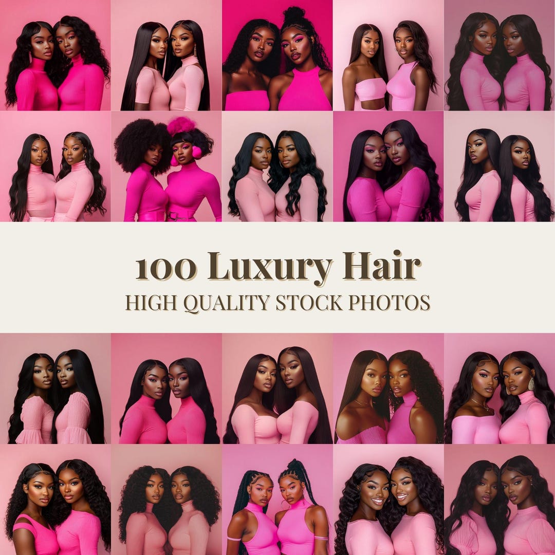 Luxury Hair Extensions Stock Photos: Black Models, Wigs (digital ...