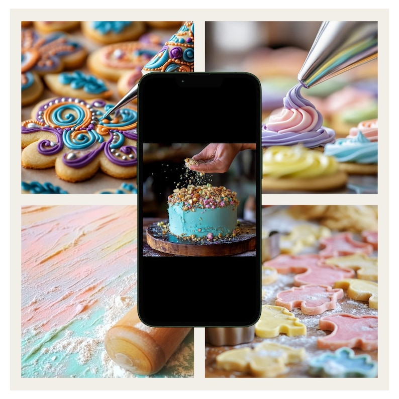 120 Baking Aesthetic Stock Photo Bundle | Pastry, Cookies, Cake, Bread ...