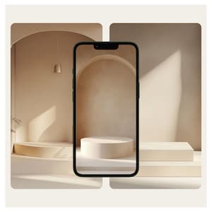 120 Beige Minimalistic Product Display Mock-up | Neutral Product Podium ...