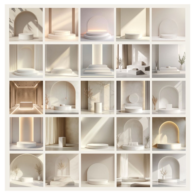 100 Minimalistic White Product Showcase | Neutral Product Podium ...