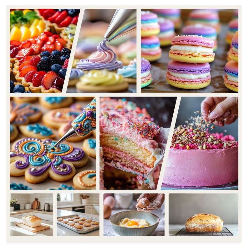 120 Baking Aesthetic Stock Photo Bundle | Pastry, Cookies, Cake, Bread ...