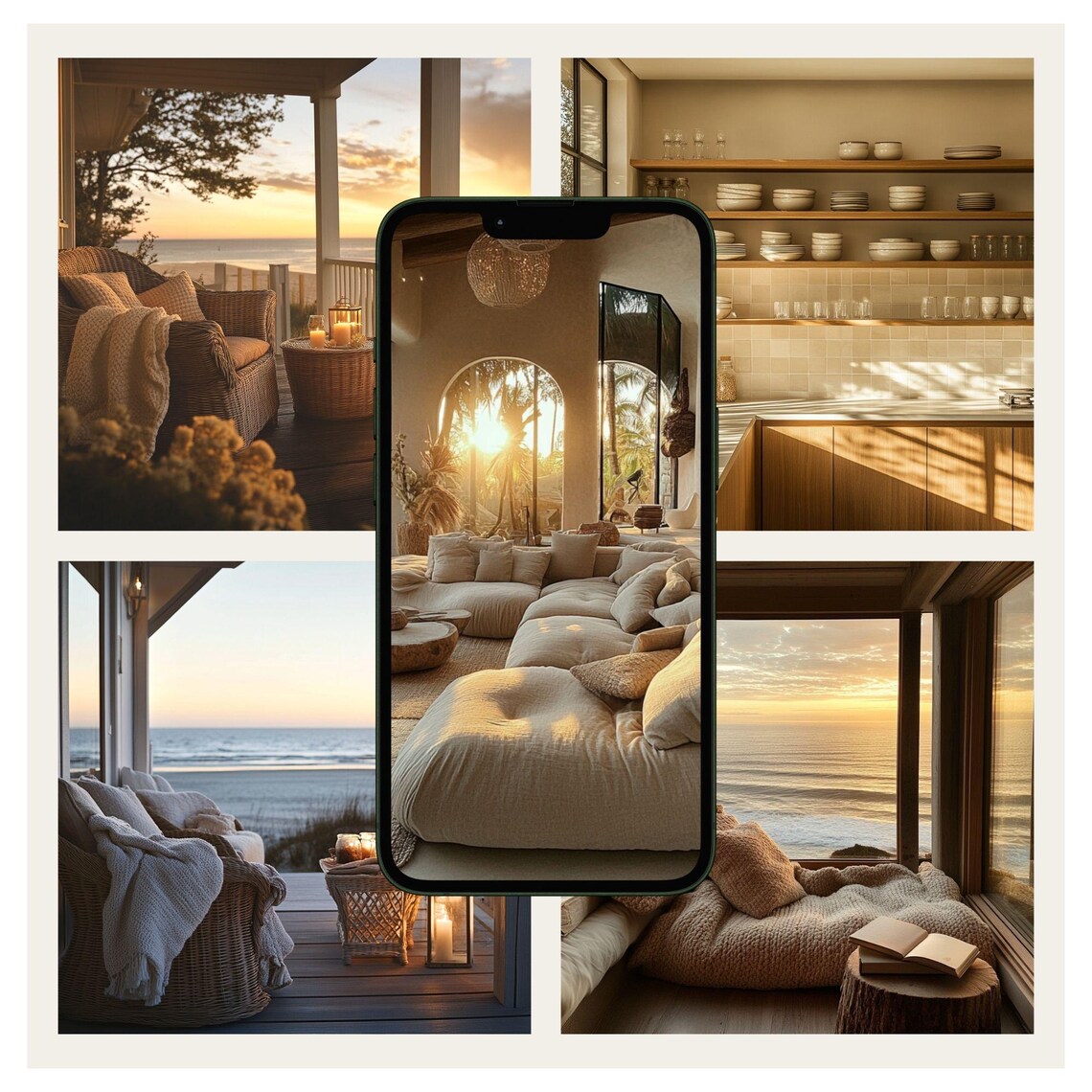 100 Golden Hour Stock Photo Bundle | Beach Sunset Aesthetic | Faceless ...