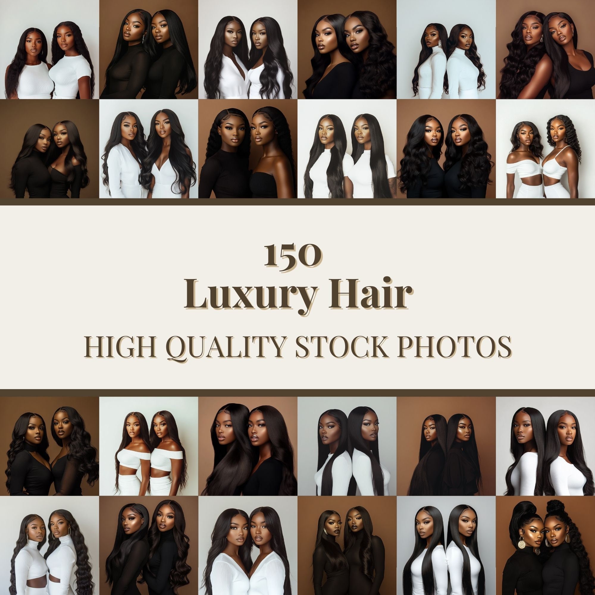 150 Hair Extension Stock Photos - Wig Model, Makeup, Black Beauty, AI ...