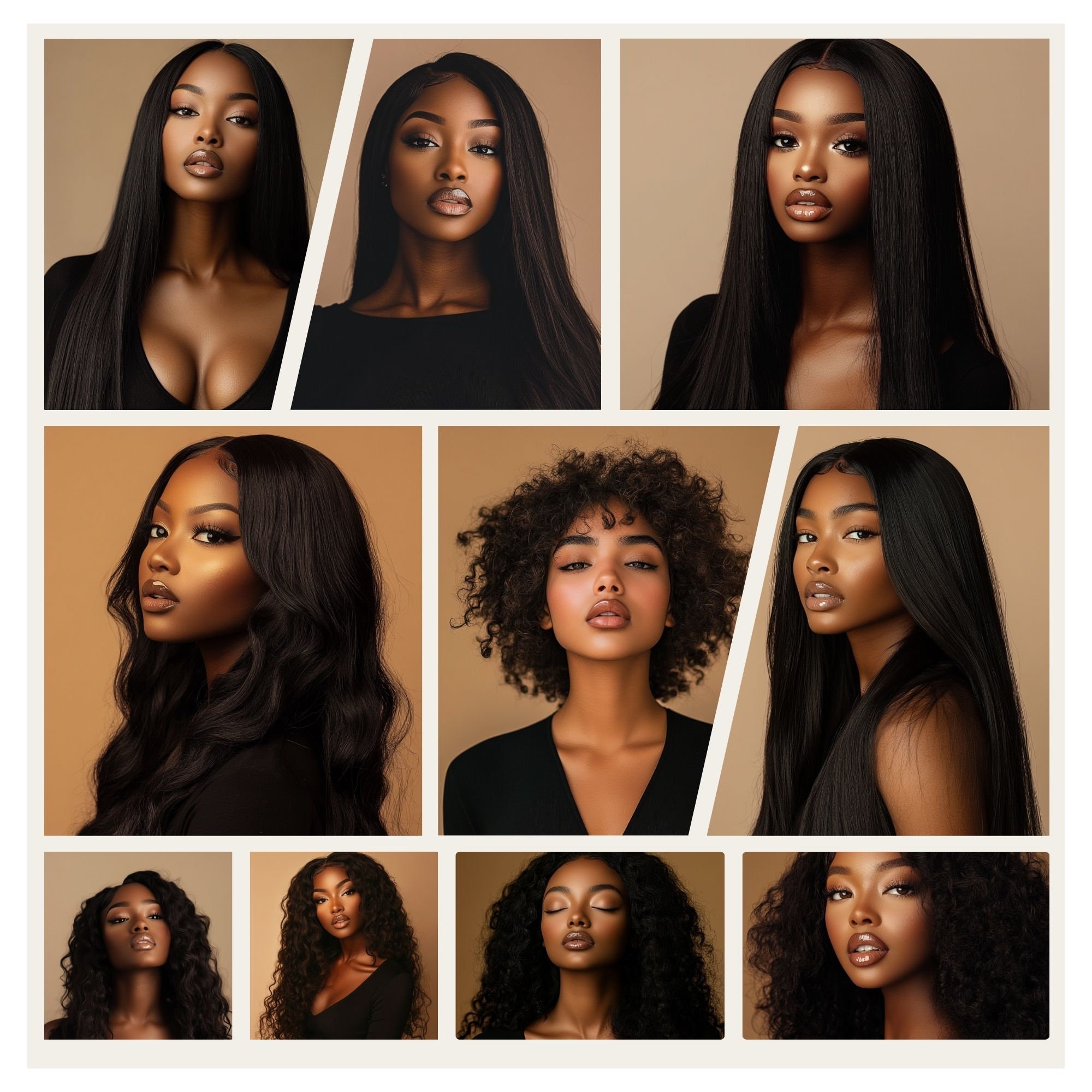 50 Melanin Beauty Luxury Hair Extensions Stock Photos High-quality ...