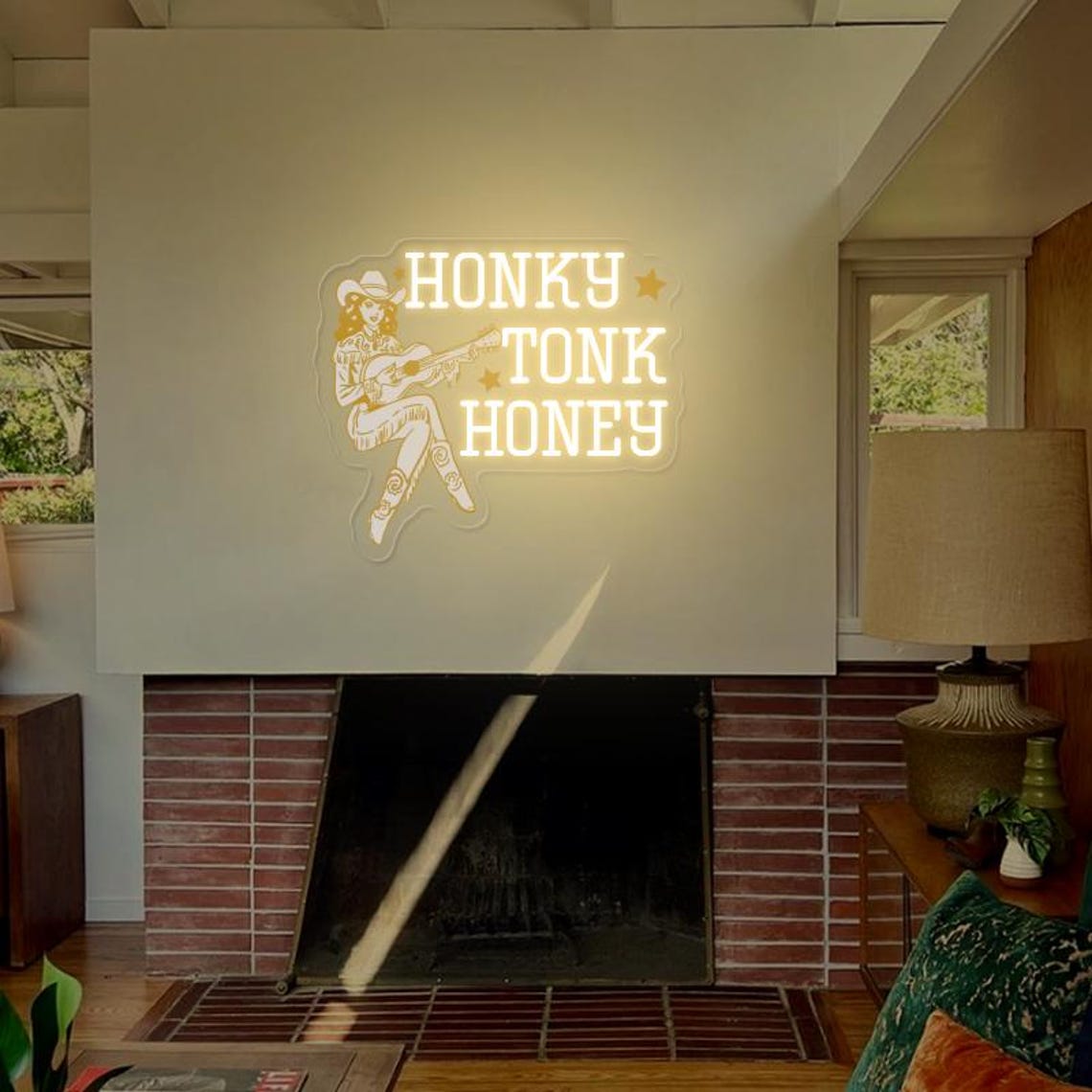 Honky Tonk Honey Neon Sign, Cowgirl Neon Sign, Country Girl Decor ...