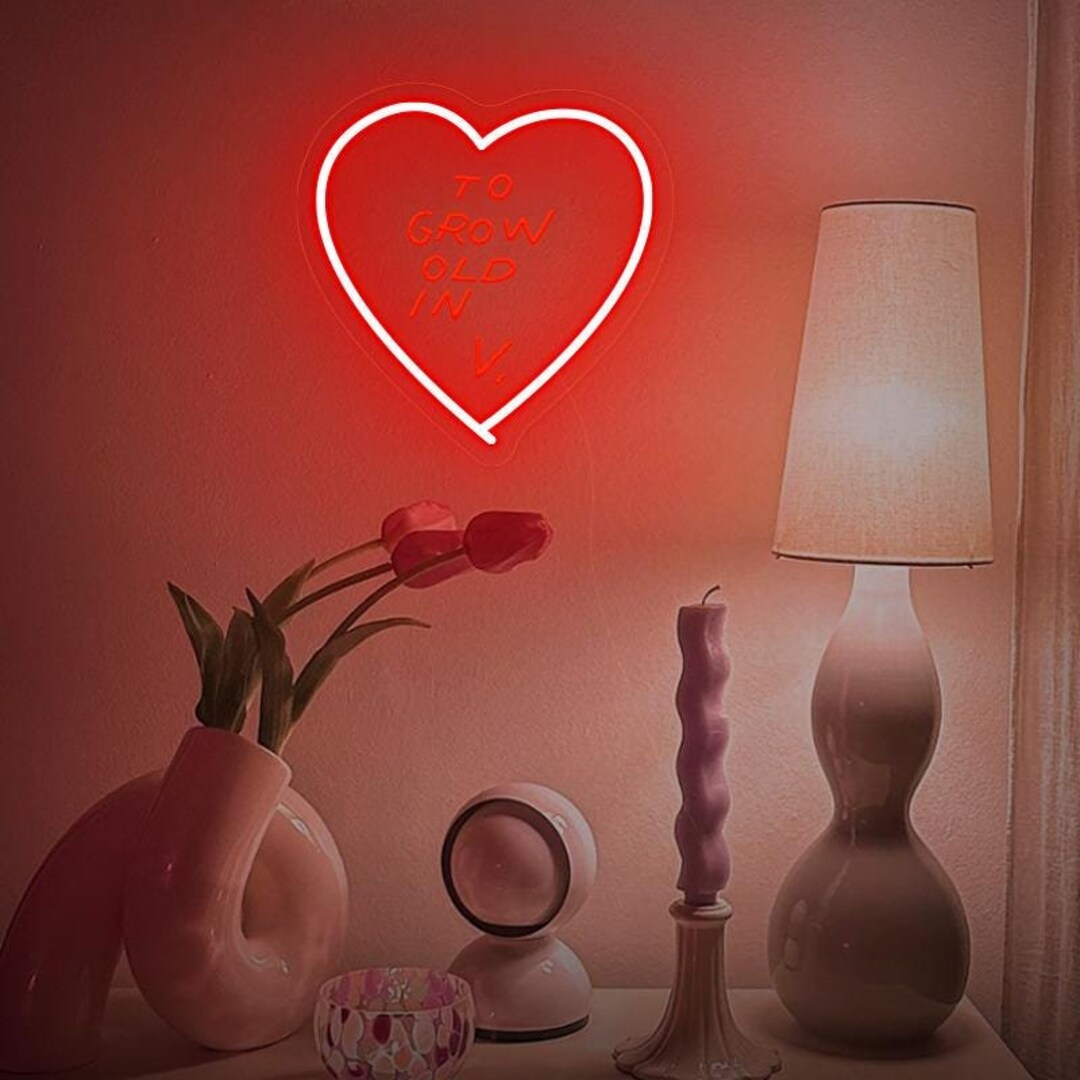 To Grow Old in Heart Neon Sign, Wandavision Inspired Wall Decor, Wanda ...