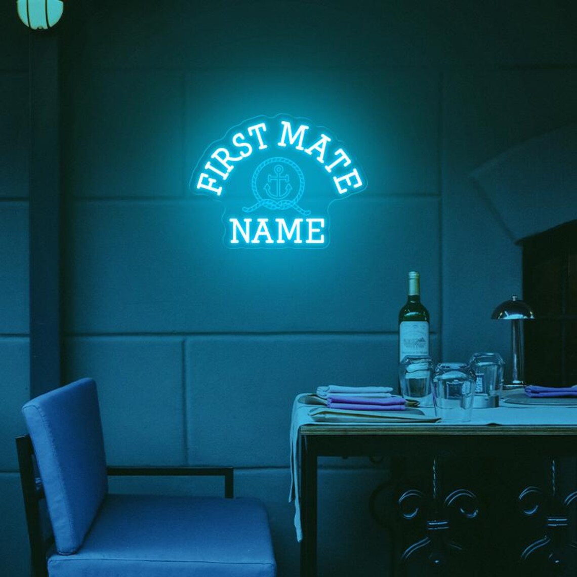 Custom Captain Neon Sign: Nautical Boat Decor Gift - Etsy