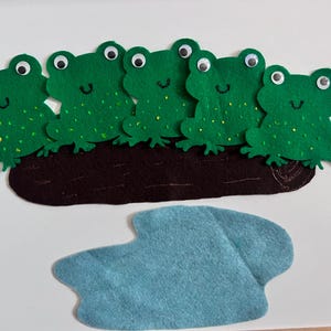 Five Green and Speckled Frogs Felt Story - Etsy