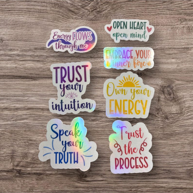 15 Chakra Stickers, Chakra Symbols & Mottos , Rainbow Mandala ...