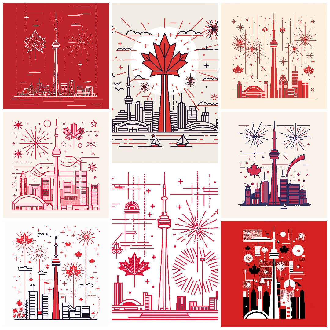 Set of 8 Canada Day Posters, No Text - Etsy