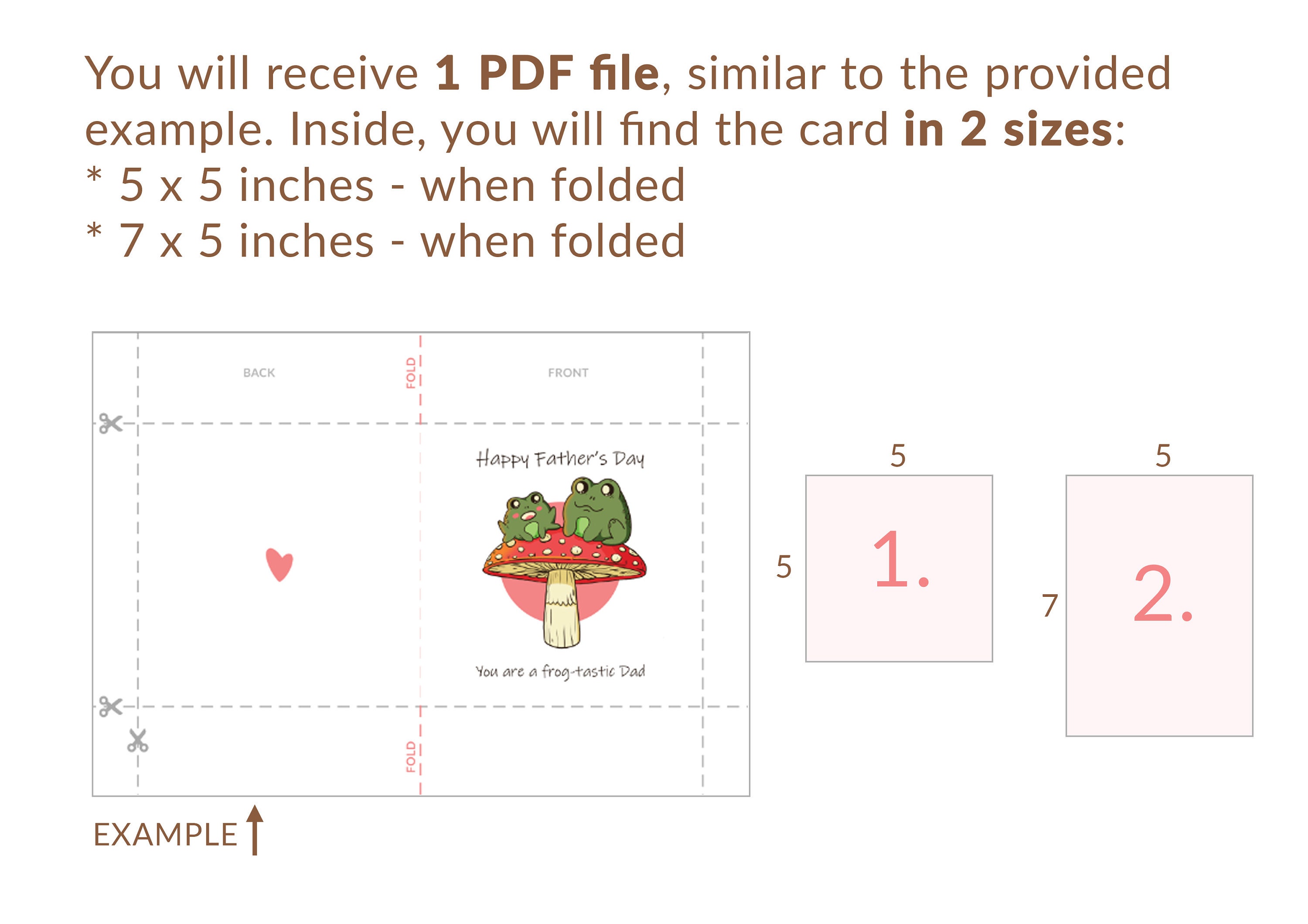 Father's Day Father's Day Card Printable Card Digital Card Cute Frogs ...