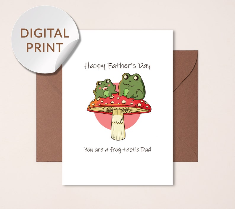 Father's Day Father's Day Card Printable Card Digital Card Cute Frogs ...