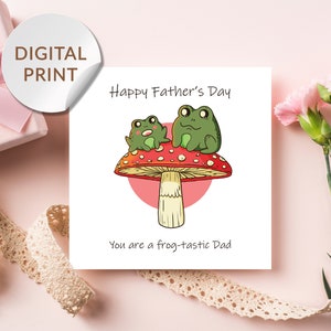 Father's Day Father's Day Card Printable Card Digital Card Cute Frogs ...