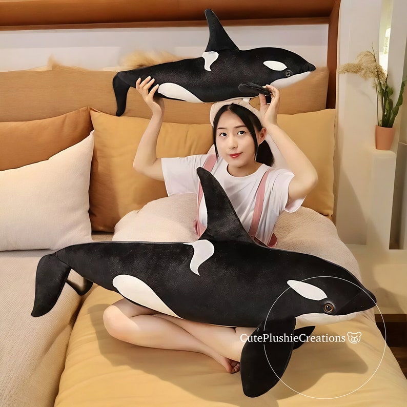 Orca Whale Plushie Adorable Huggable Toy Squishy Fish Killer Marine ...
