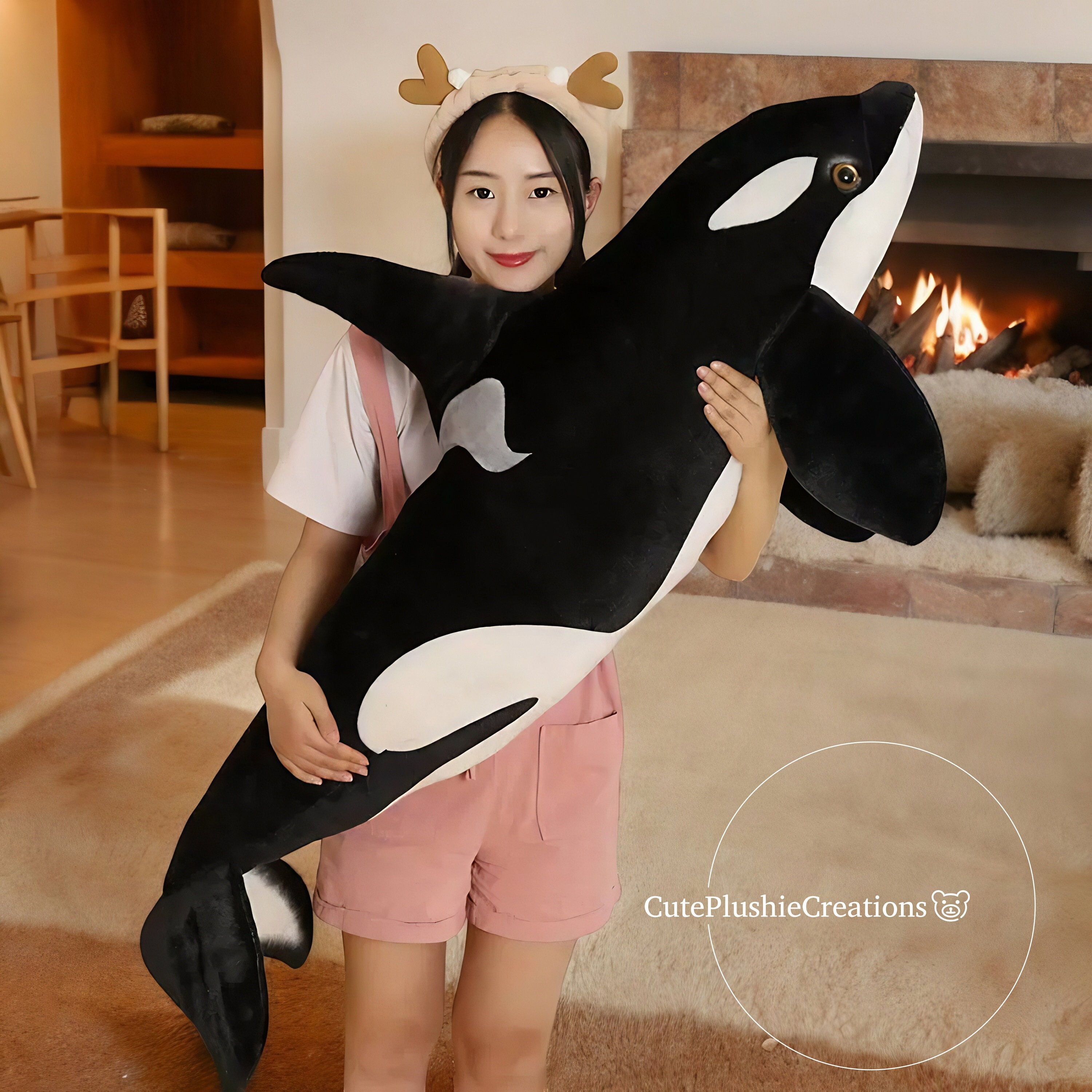 Orca Whale Plushie Adorable Huggable Toy Squishy Fish Killer Marine ...