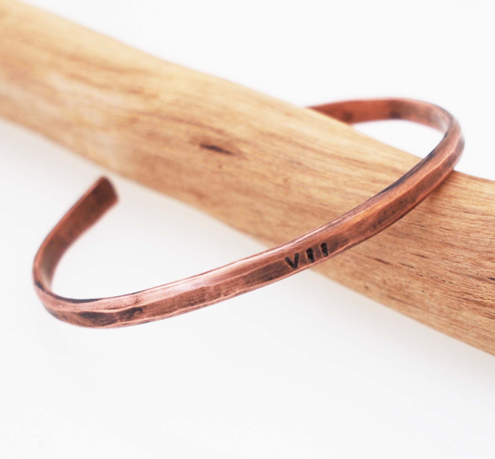 Men's Copper Bracelet, Roman Numeral Anniversary Gift, VII, XXII - Etsy