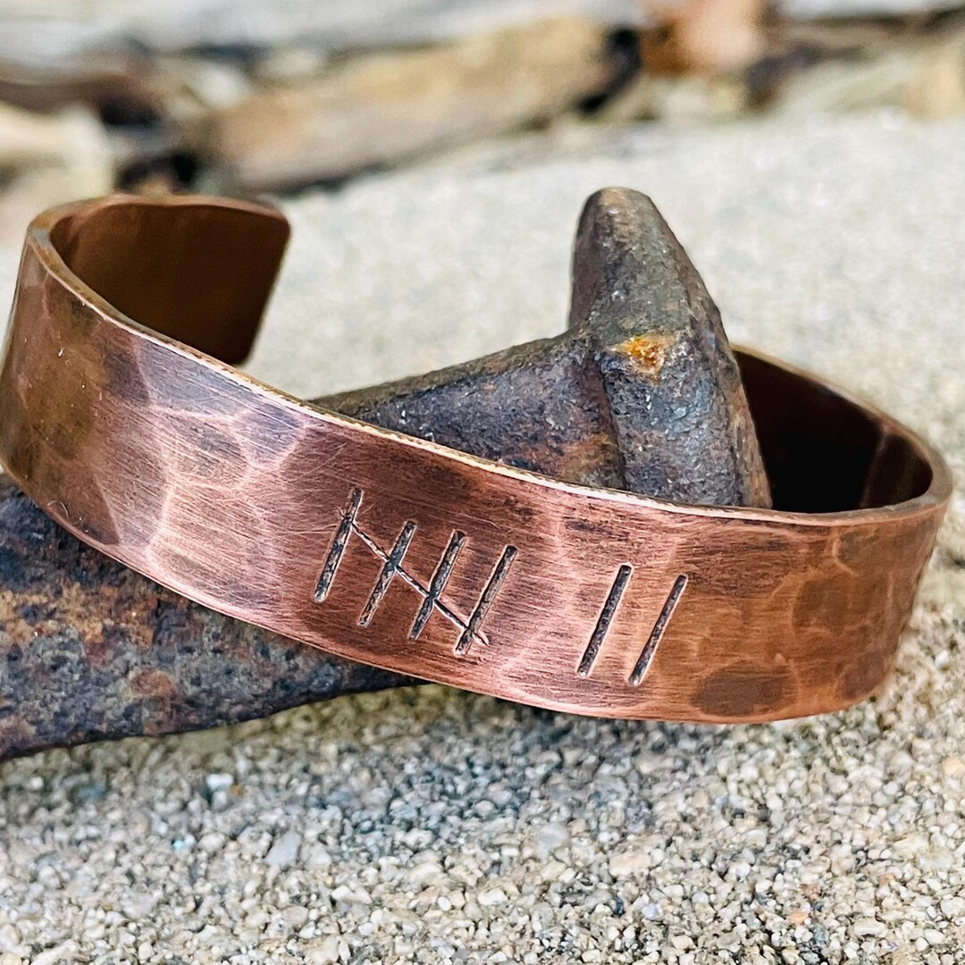Copper Anniversary Bracelet: Personalized 7th or 22nd Anniversary Tally ...