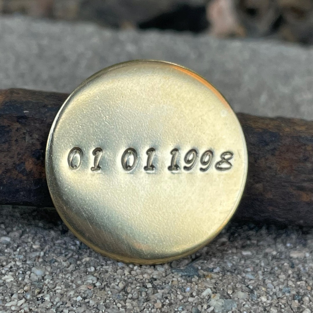 Custom Sobriety Token, Recovery Milestone Medallion,hand Stamped AA ...