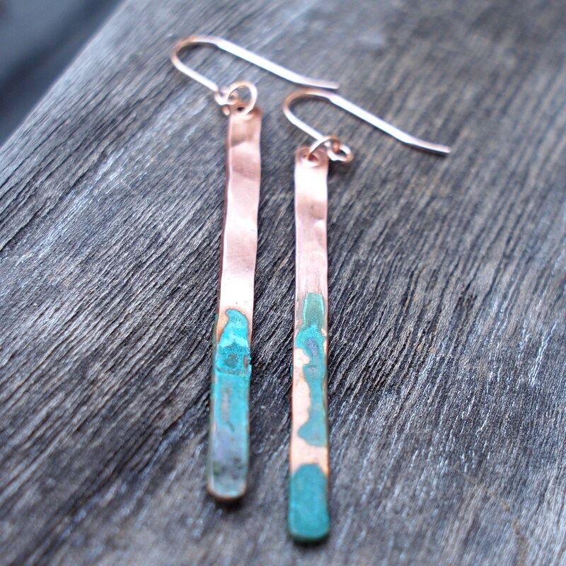 Copper Earrings - Etsy