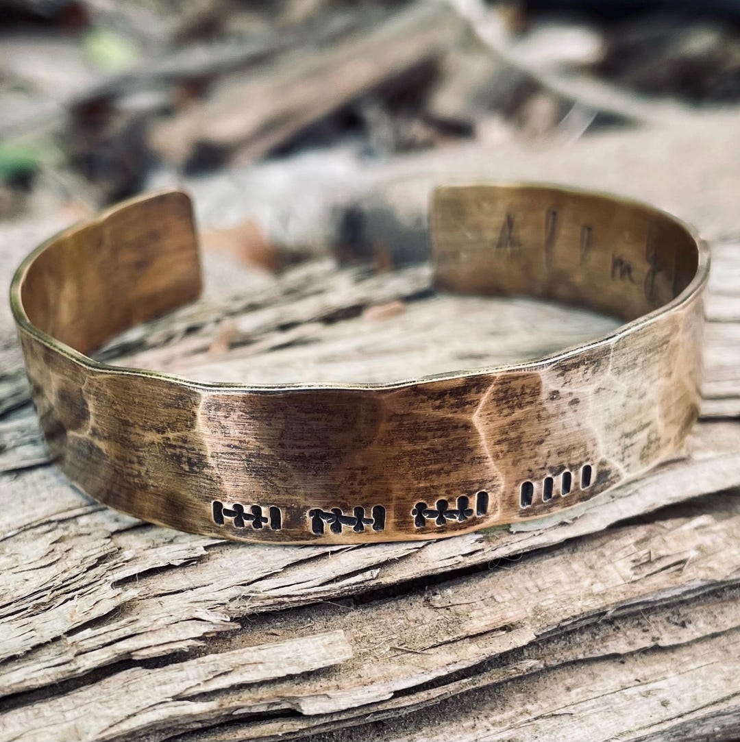 Bronze Anniversary Bronze Bracelet: 8th/19th Year Personalized Tally ...
