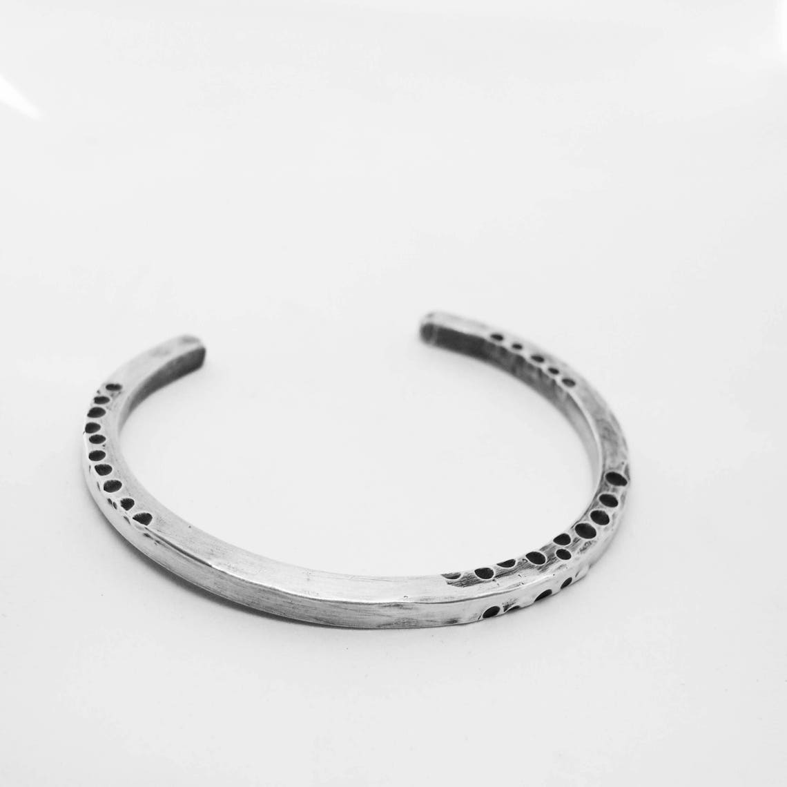 Heavy Distressed Silver Cuff Unisex Silver Bracelet - Etsy