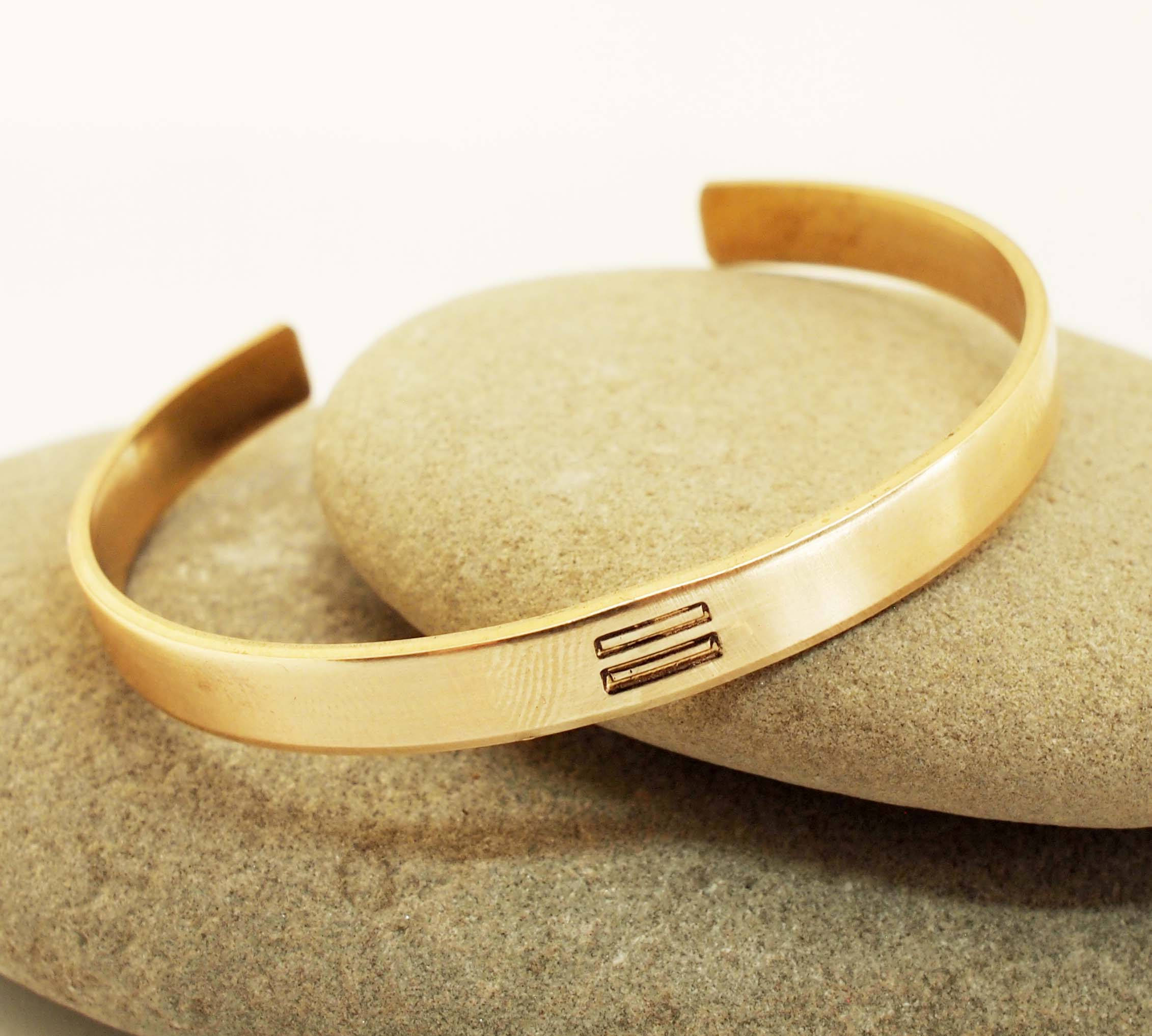 Equality Bracelet, Bronze Cuff With Equal Sign, LGBTQ Jewelry, Feminist ...