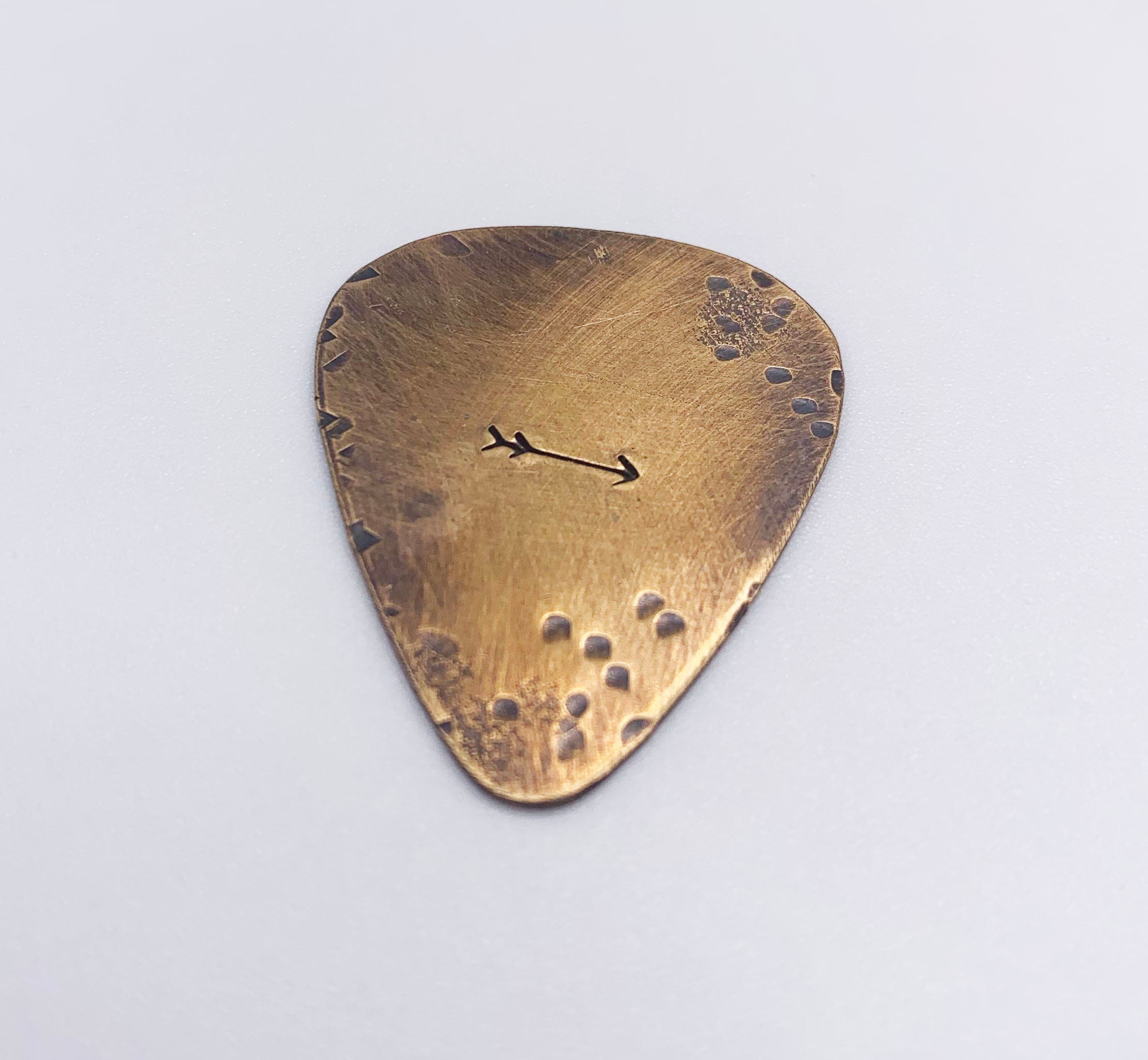 Bronze Guitar Pick Arrow Pick Bronze Anniversary Gift 8th | Etsy