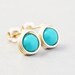 Turquoise Studs Aqua Posts Turquoise Post Earrings - Etsy