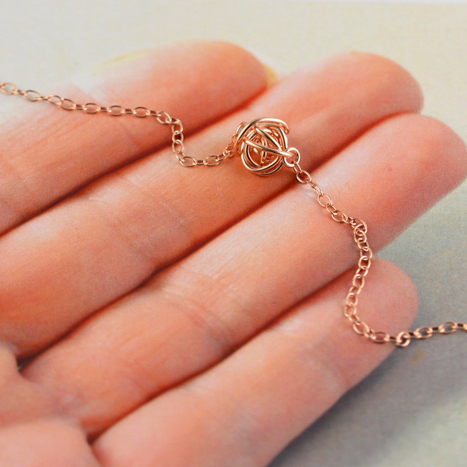 Rose Gold Knot Bracelet Knotted Jewelry Bridesmaid Gift Tie | Etsy