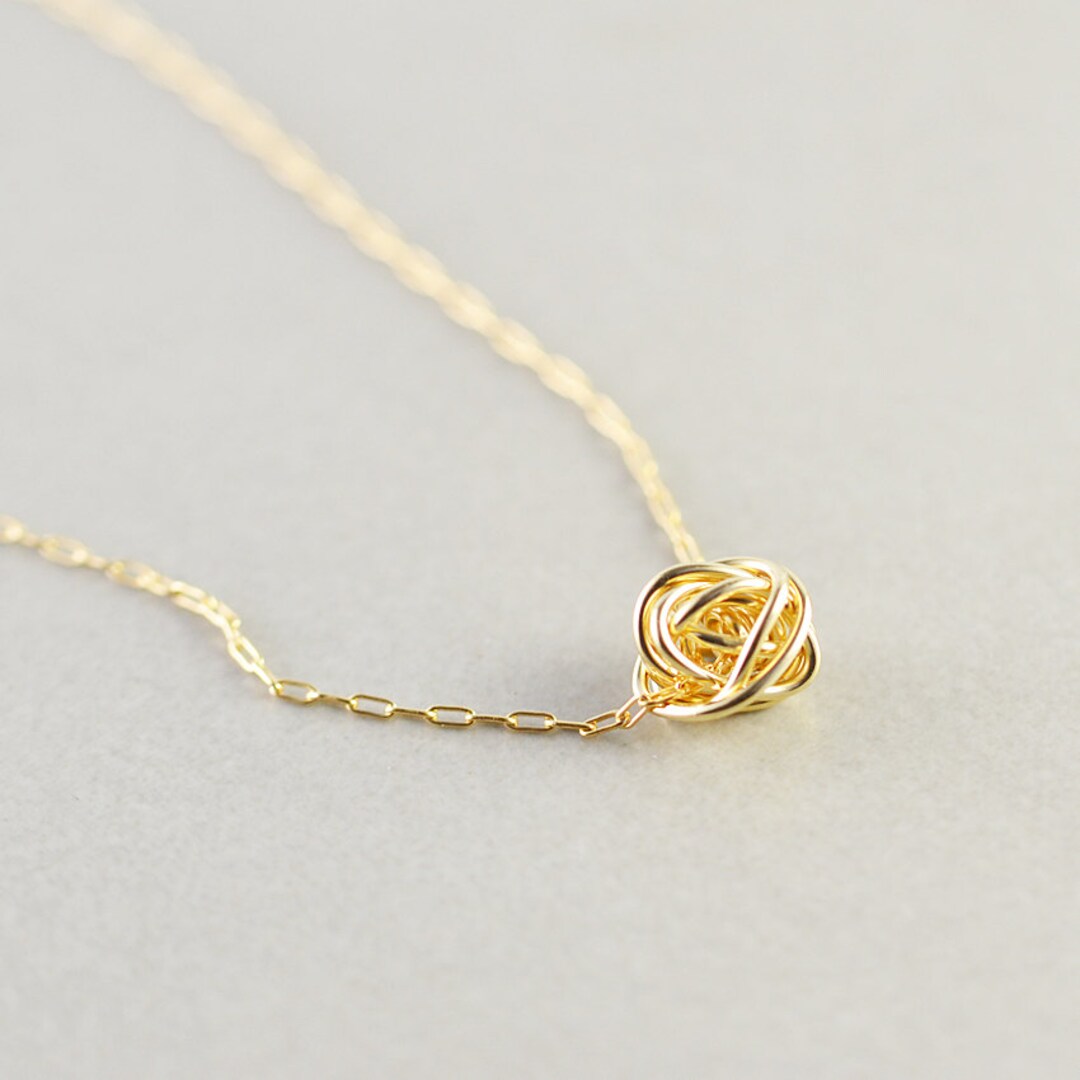 Gold Knot Necklace, Knot Jewelry, Love Knot, Everyday Necklace ...