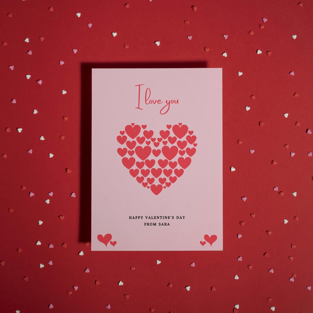 Cute ILY Valentine's Day Card, Printable Valentine's Day Card, Card for ...