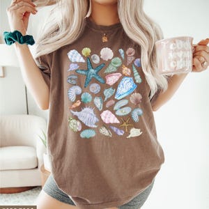 Vintage Seashells Tshirt Comfort Colors® Ocean Swimsuit Coverup ...