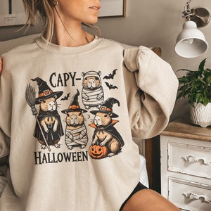 Comfort Colors® Capybara Halloween Shirt Capy Halloween Tee Cute ...