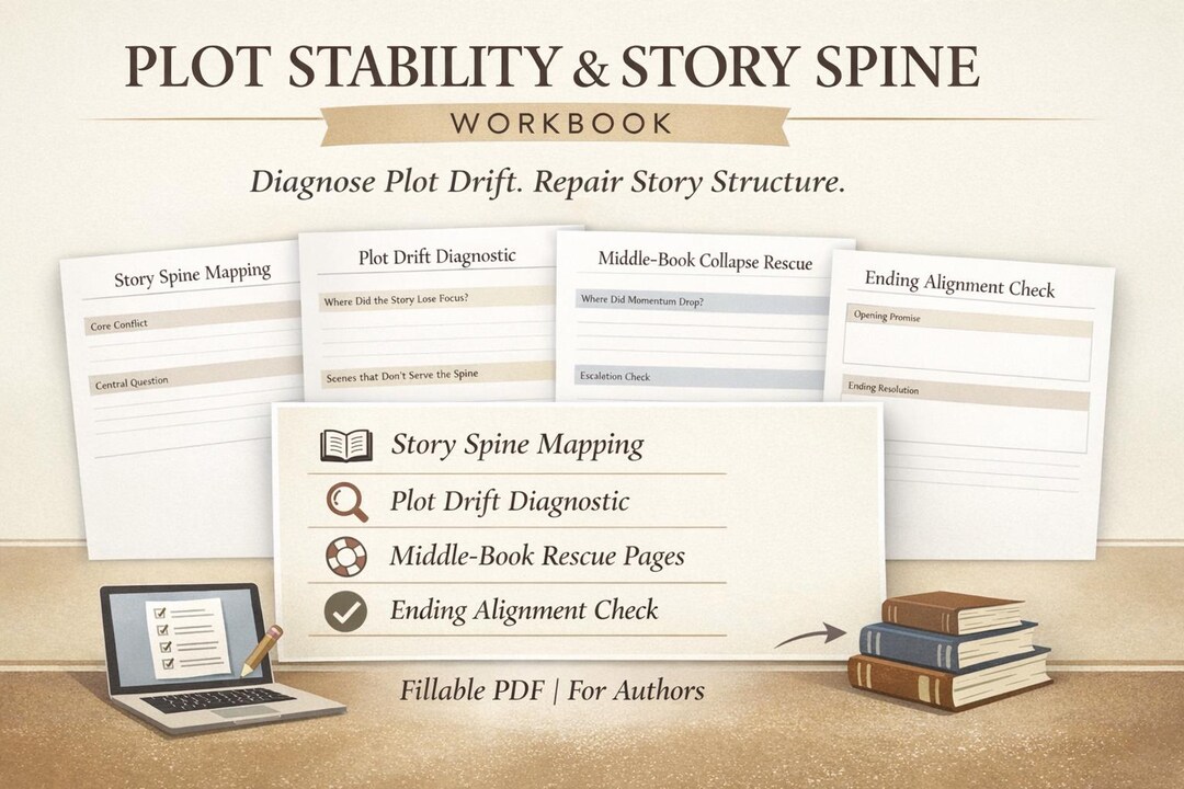 Plot Stability & Story Spine Workbook - Fillable PDF for Authors ...
