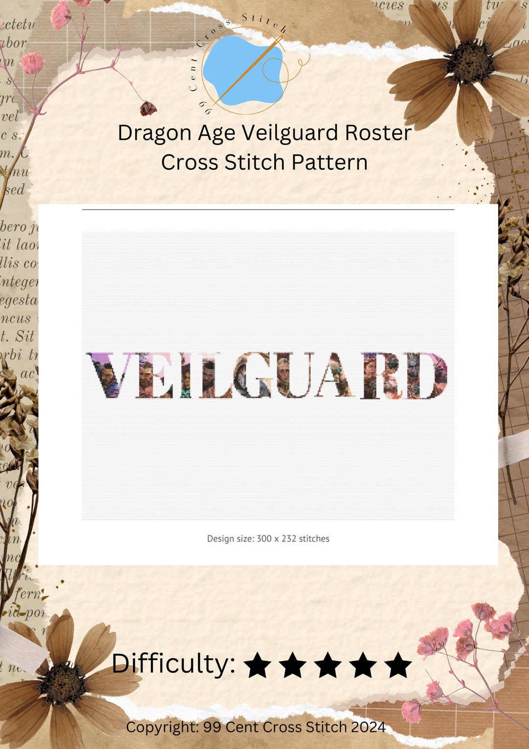 Dragon Age Veilguard Roster Cross Stitch Pattern - Etsy