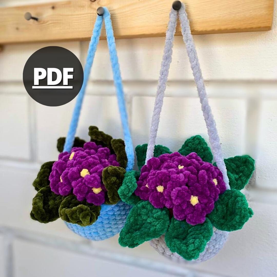 The Violet Pot Crochet Pattern | Amigurumi Potted Plant Pattern ...