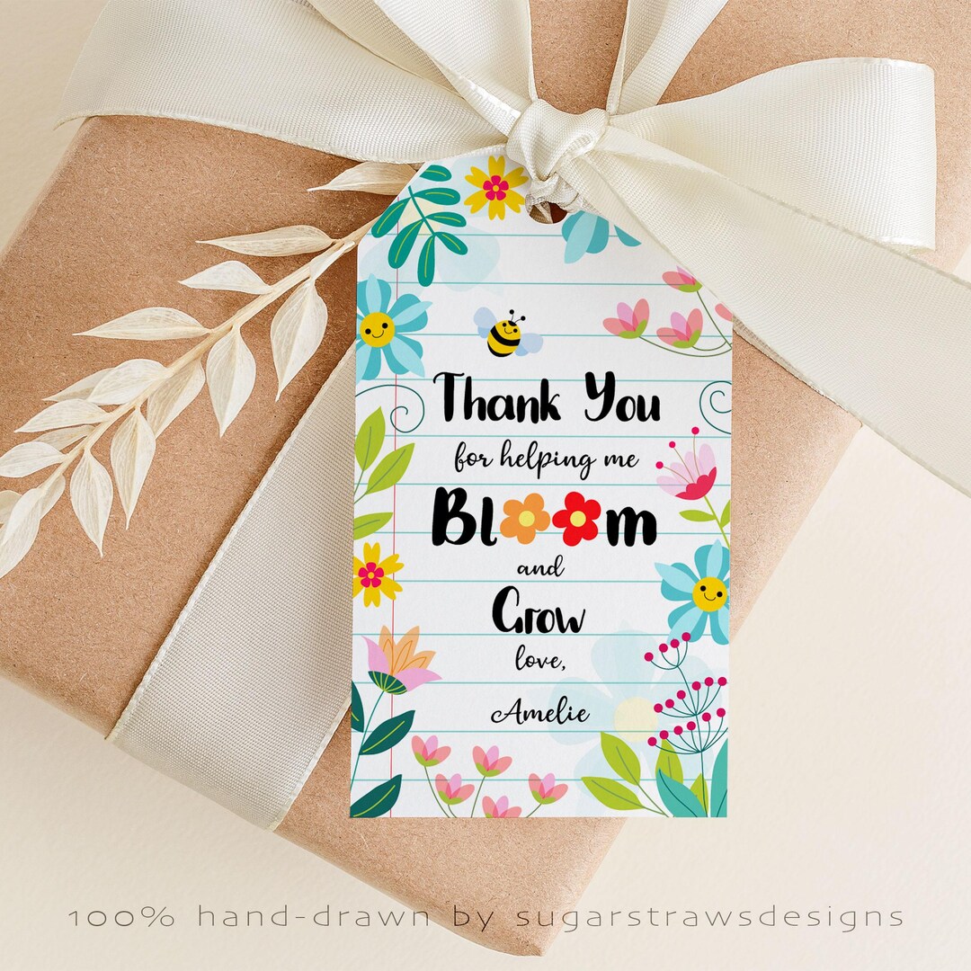 Editable Summer Teacher Appreciation Gift Tag End of School Year ...