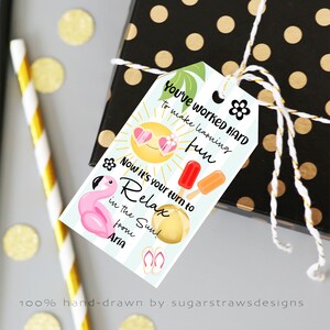 Editable Summer Teacher Appreciation Gift Tag End of School Year ...