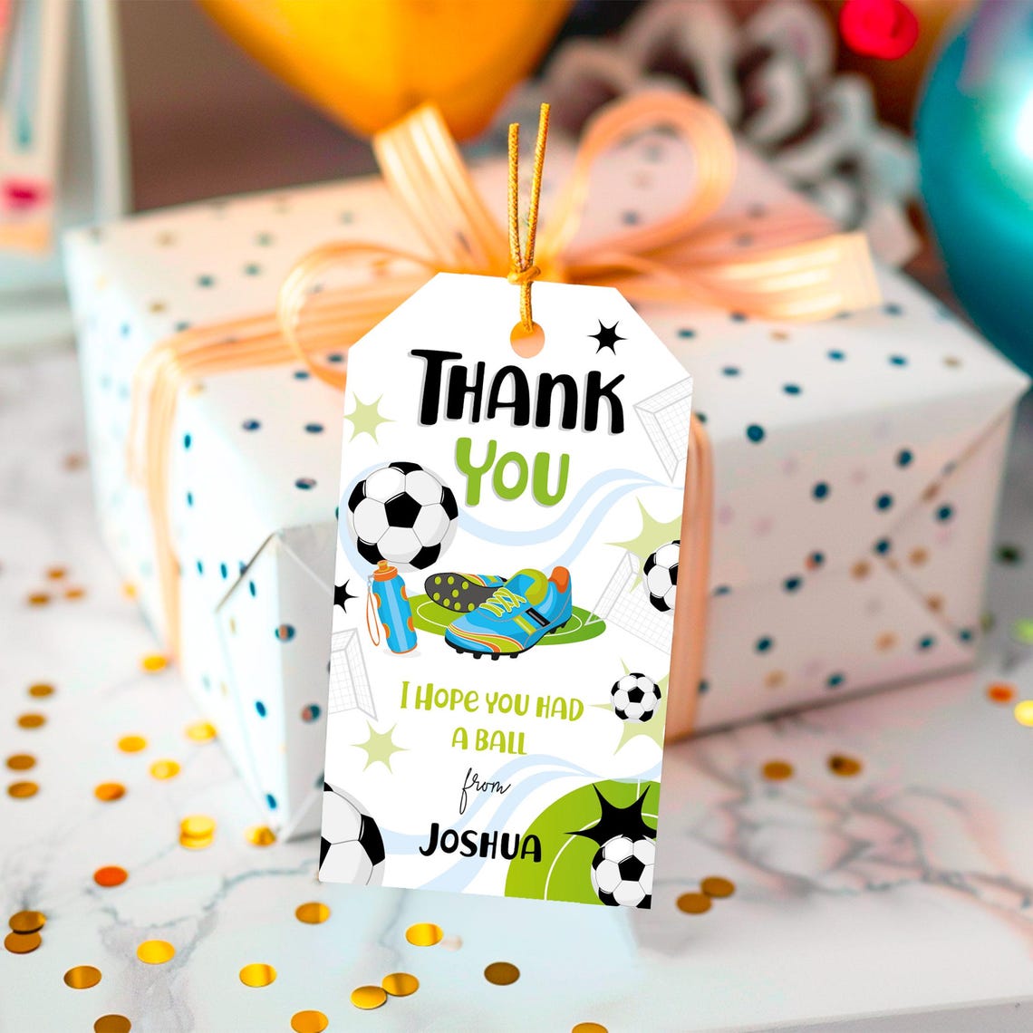 Editable Soccer Party Favor Tag Boy Birthday Thank You Tag Football ...