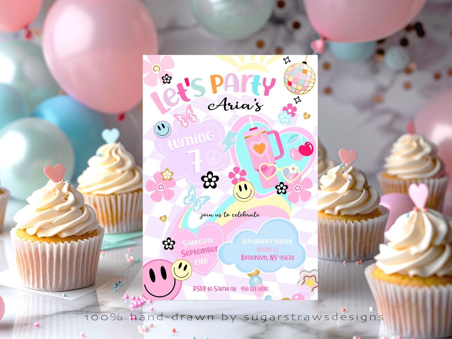 Editable Preppy Birthday Invitation Preppy Birthday Invite Varsity ...