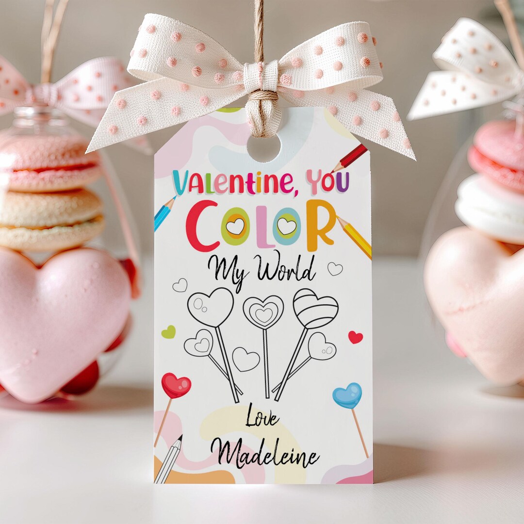 Editable Valentine Gift Tag Kids Valentines Day Gift Tag School ...